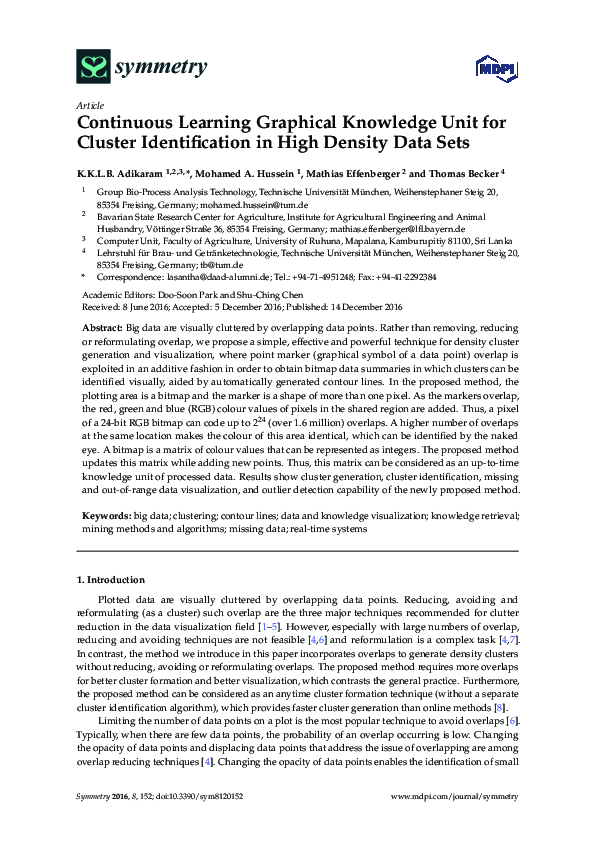 (PDF) Continuous Learning Graphical Knowledge Unit for Cluster Identification in High Density ...