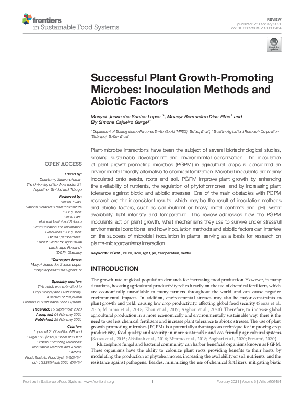 (PDF) Successful Plant Growth-Promoting Microbes: Inoculation Methods ...