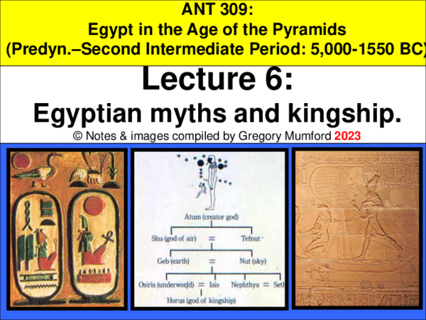 (PDF) Anth.309: Ppt. lecture-6: Foundations of pharaonic Egypt ...