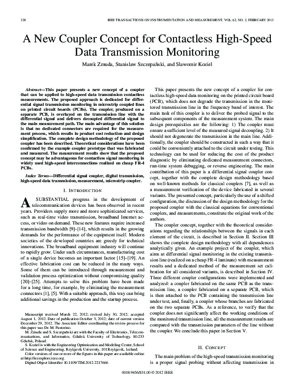 (PDF) A New Coupler Concept for Contactless High-Speed Data ...