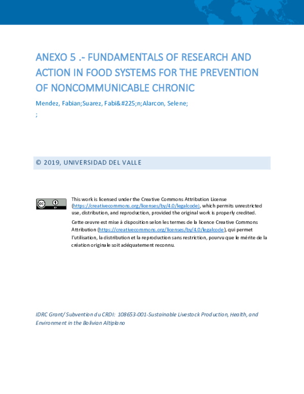 (PDF) Food Systems Action to Prevent NCCD