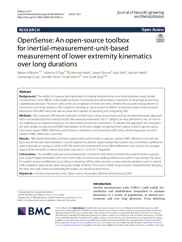 (PDF) OpenSense: An open-source toolbox for Inertial-Measurement-Unit-based measurement of lower ...