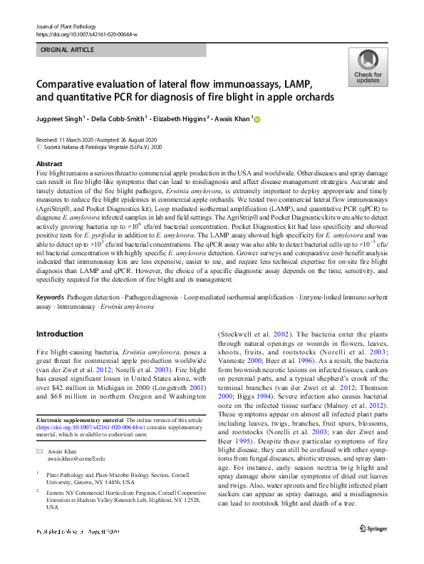 (PDF) Comparative evaluation of lateral flow immunoassays, LAMP, and ...