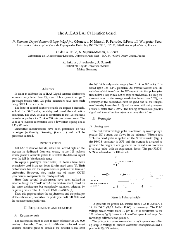 (PDF) The ATLAS LAr calibration board