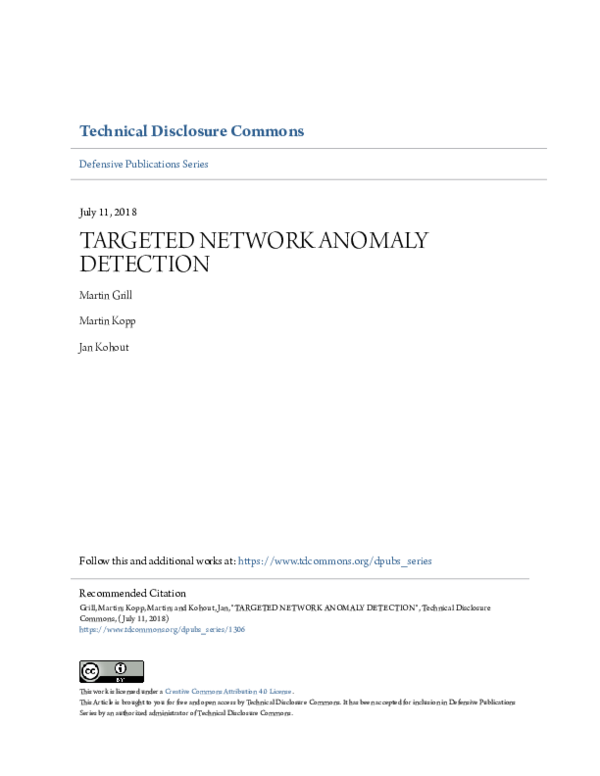 (PDF) Targeted Network Anomaly Detection (PDF) Targeted Network Anomaly Detection