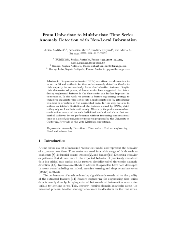 (PDF) From Univariate to Multivariate Time Series Anomaly Detection ... (PDF) From Univariate to Multivariate Time Series Anomaly Detection ...