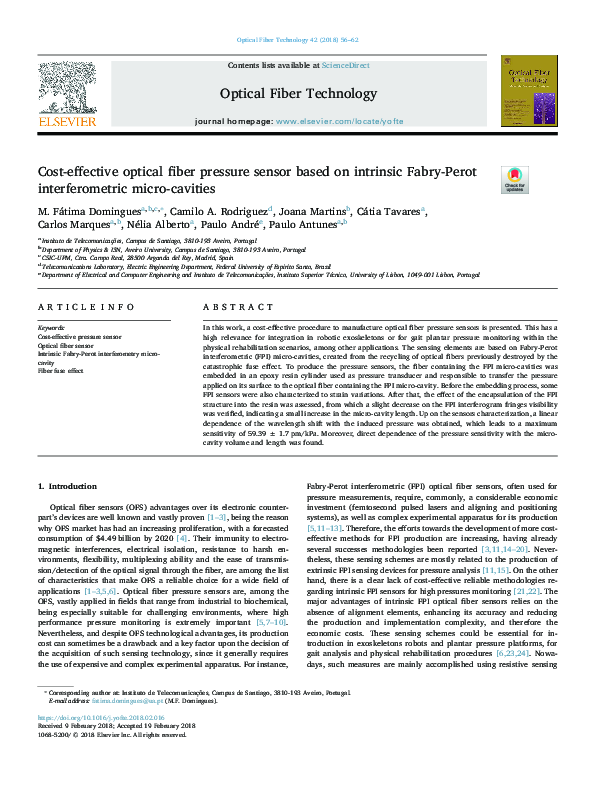(PDF) Cost-effective optical fiber pressure sensor based on intrinsic ...