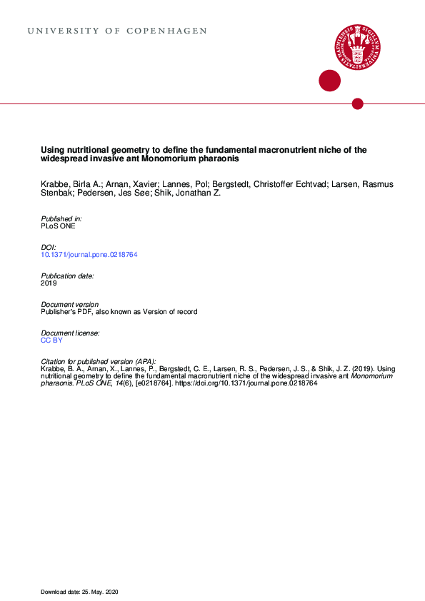 (PDF) Using nutritional geometry to define the fundamental ...