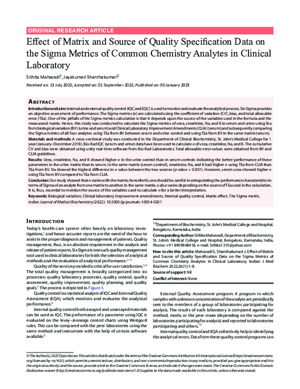 (PDF) Effect of Matrix and Source of Quality Specification Data on the ...