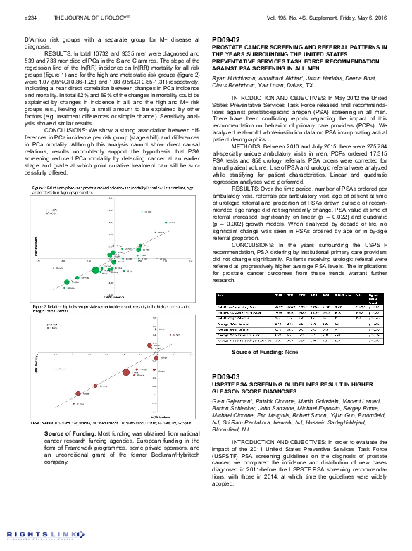 (PDF) PD09-03 Uspstf Psa Screening Guidelines Result in Higher Gleason Score Diagnoses | Michael ...