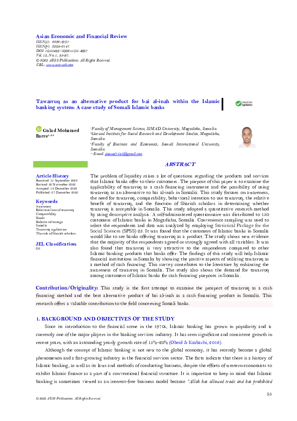 (PDF) Tawarruq as an alternative product for bai al-inah within the ...