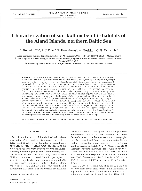 (PDF) Characterization of soft-bottom benthic habitats of the Åland ...