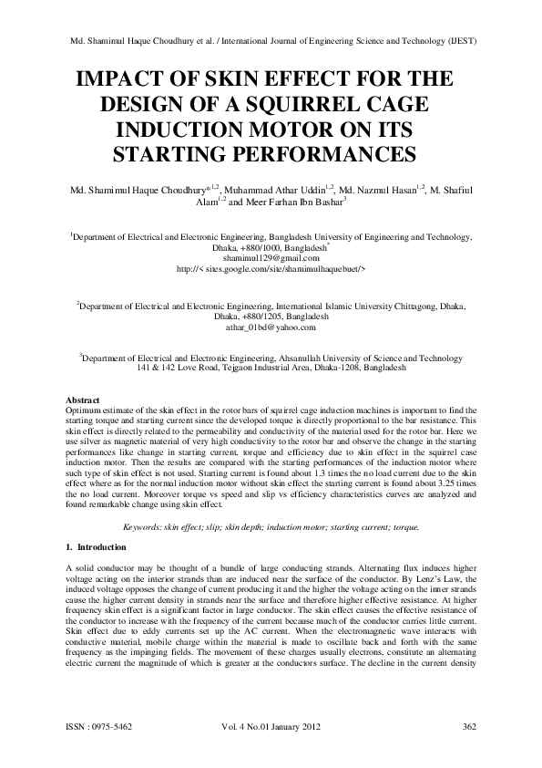 (PDF) Impact of Skin Effect for the Design of a Squirrel Cage Induction ...