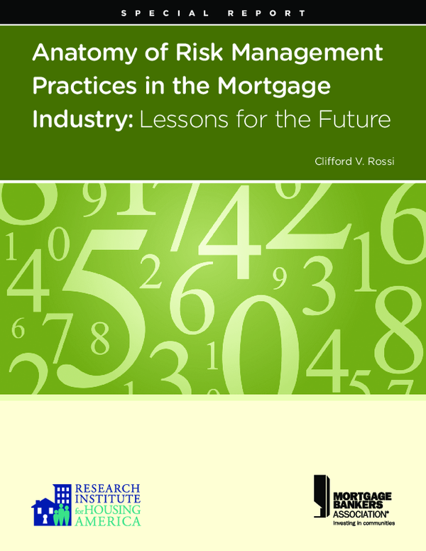 (PDF) Anatomy of Risk Management Practices in the Mortgage Industry