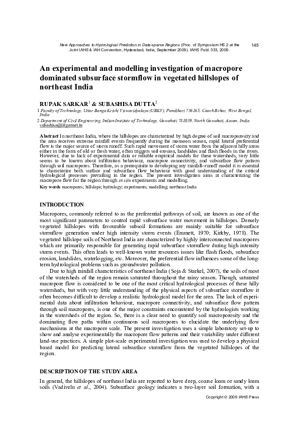 Pdf An Experimental And Modelling Investigation Of Macropore