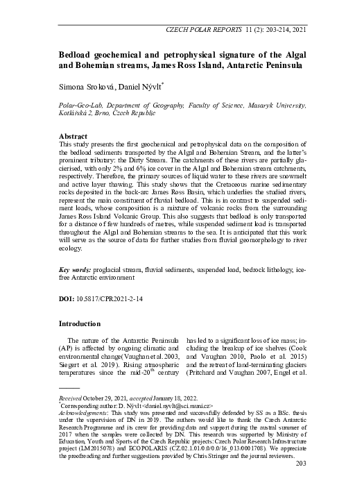 (PDF) Bedload geochemical and petrophysical signature of the Algal and ...