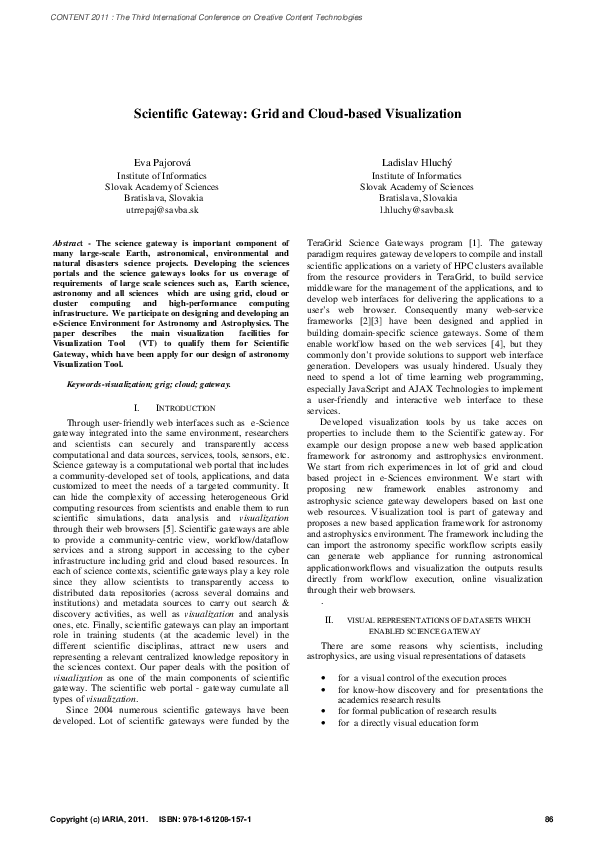 (PDF) Scientific Gateway: Grid and Cloud-based Visualization