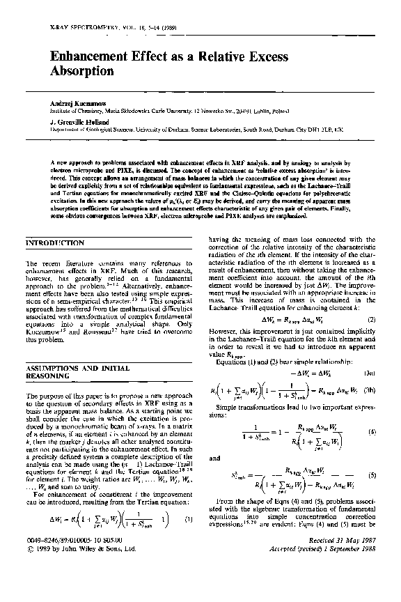 (PDF) Enhancement effect as a relative excess absorption