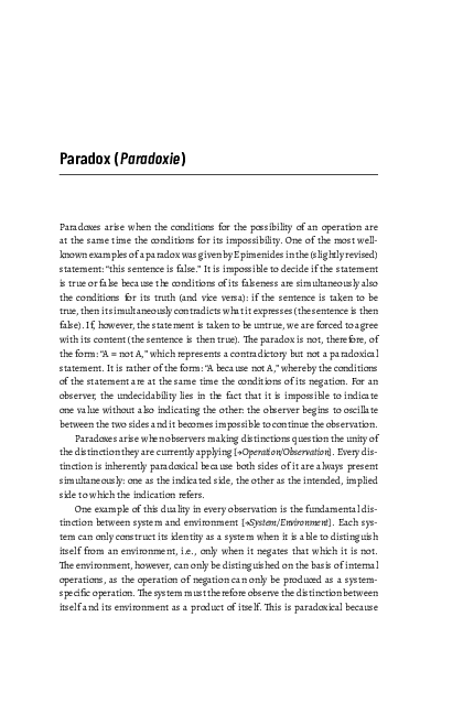(PDF) Paradox (Paradoxie)