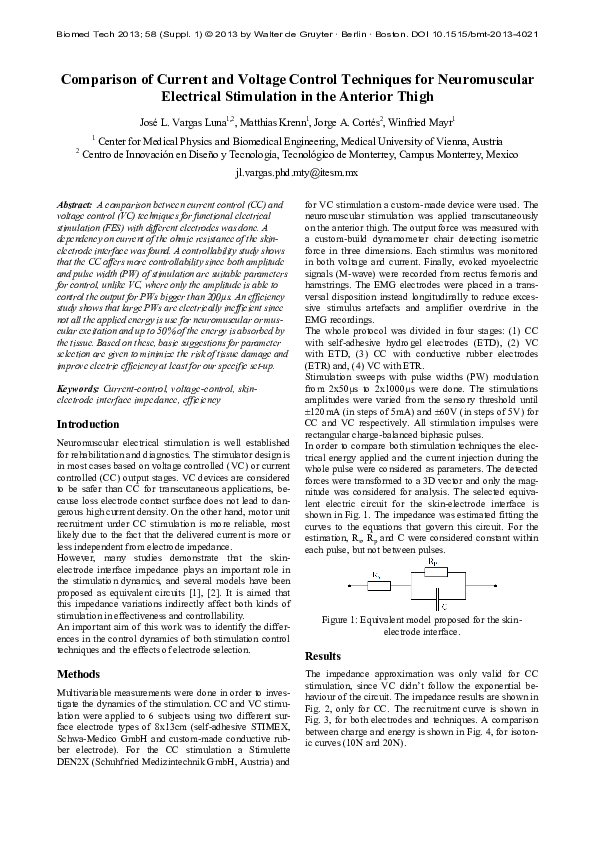 (PDF) Comparison of Current and Voltage Control Techniques for ...
