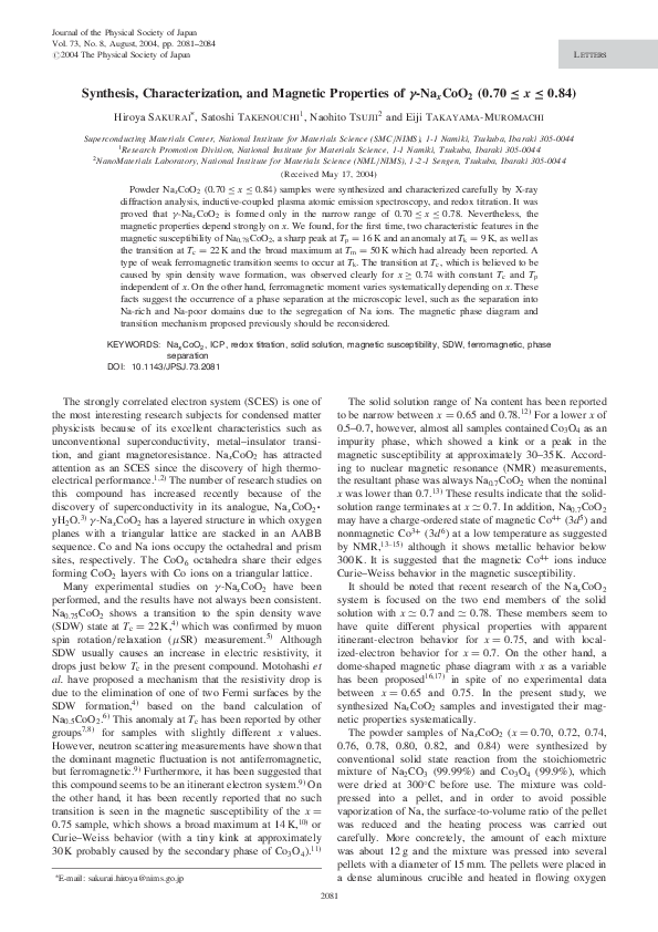 (PDF) Synthesis, characterization and magnetic properties of carbon nanotubes decorated with ...