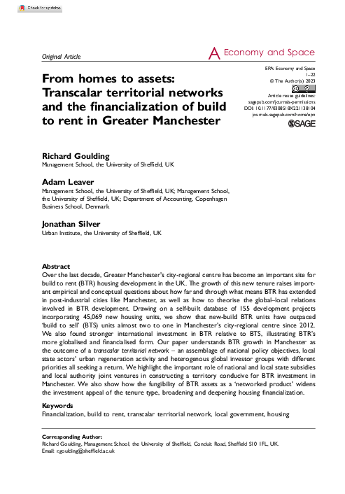 (PDF) From homes to assets: Transcalar territorial networks and the ...