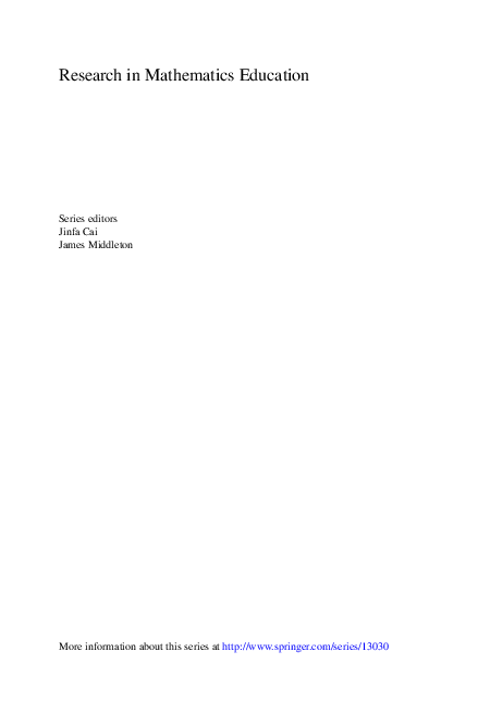 (PDF) Mathematical problem posing : from research to effective practice