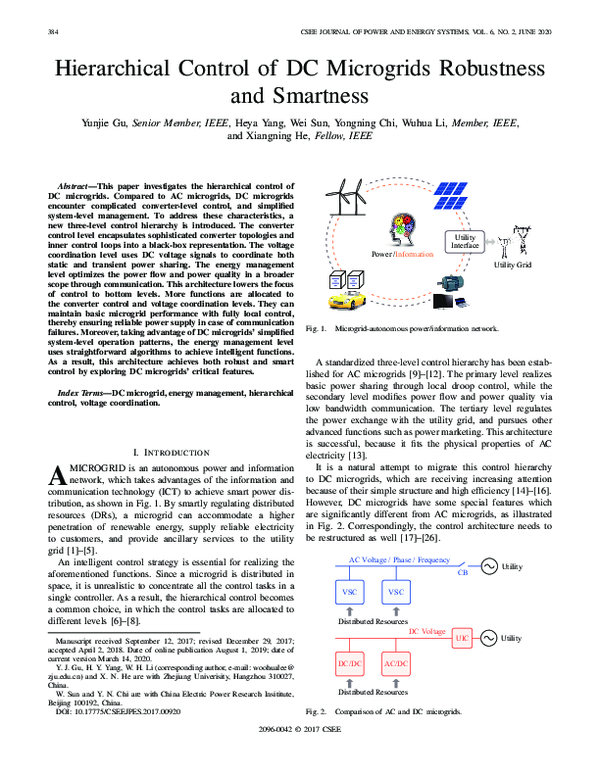 (PDF) Hierarchical control of DC microgrids combining robustness and ...