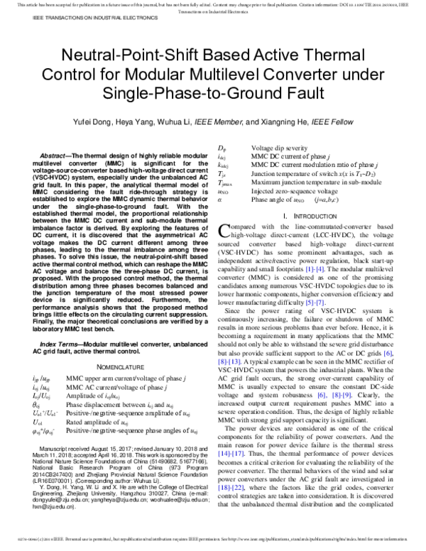 (PDF) Neutral-Point-Shift-Based Active Thermal Control for a Modular ...