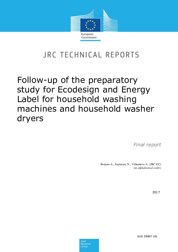 (PDF) Case study of household washing machines