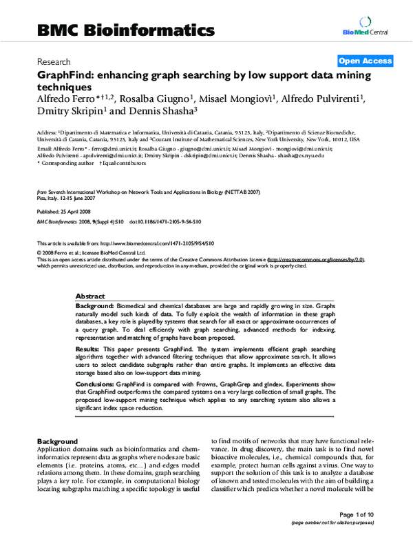 (PDF) (Step 1): Store each graph in the database in a set of Berkeley DB tables each ...