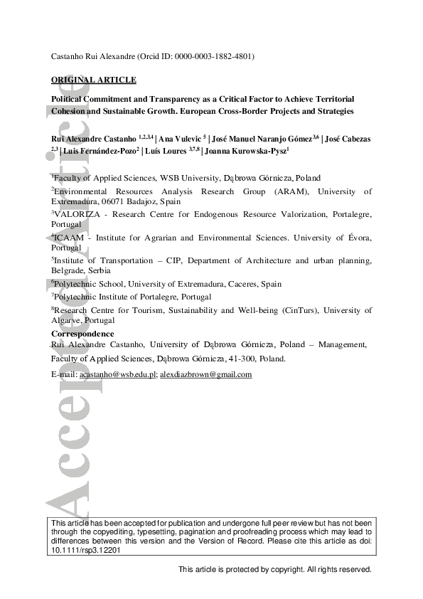 (PDF) Political commitment and transparency as a critical factor to ...