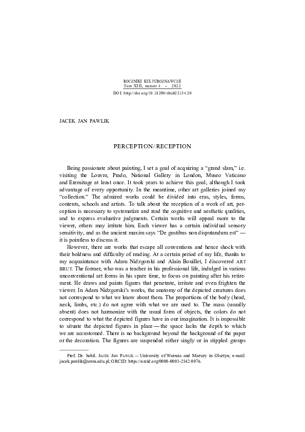 (PDF) Perception/Reception