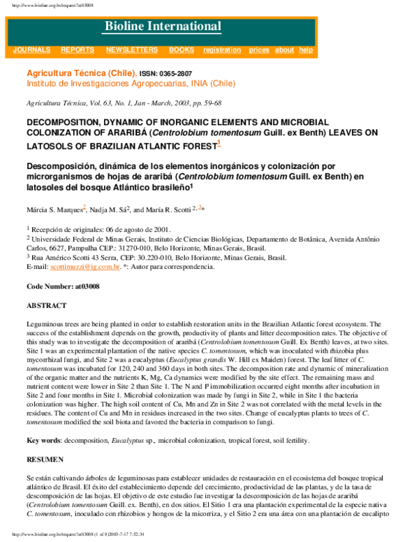 (PDF) DECOMPOSITION, DYNAMIC OF INORGANIC ELEMENTS AND MICROBIAL ...