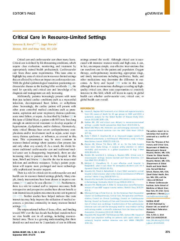 (PDF) Critical care in resource-limited settings