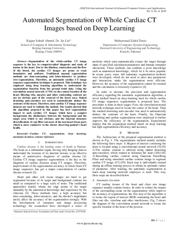 (PDF) Automated Segmentation of Whole Cardiac CT Images based on Deep ...