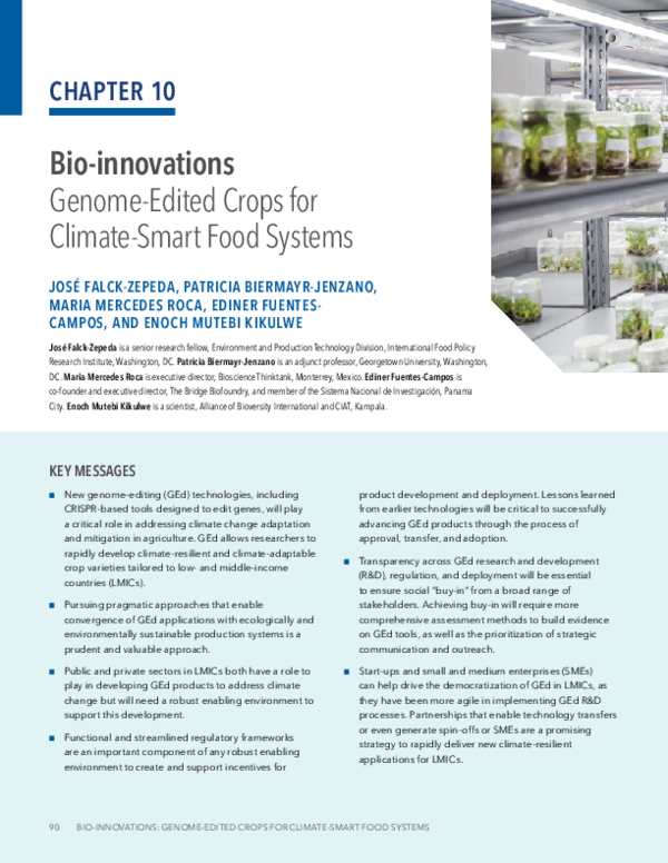 (PDF) Bio-innovations: Genome-edited crops for climate-smart food systems