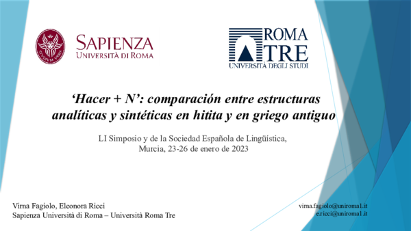 (PPT) ‘Hacer + N’: comparación entre estructuras analíticas y ...
