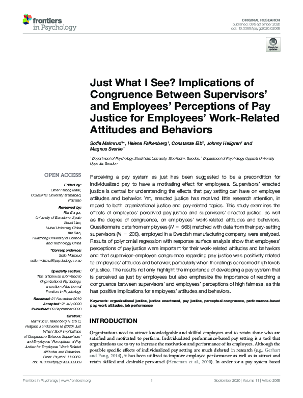 (PDF) Just What I See? Implications of Congruence Between Supervisors ...