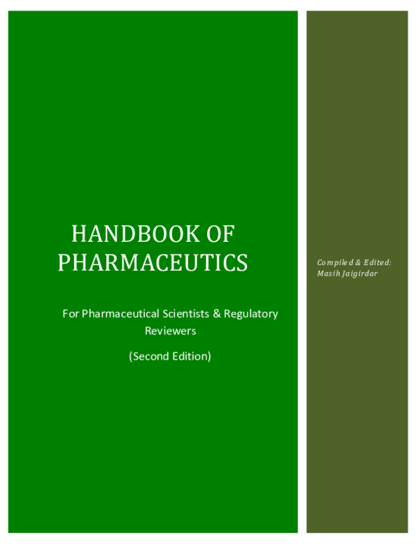 (PDF) Handbook of Pharmaceutics