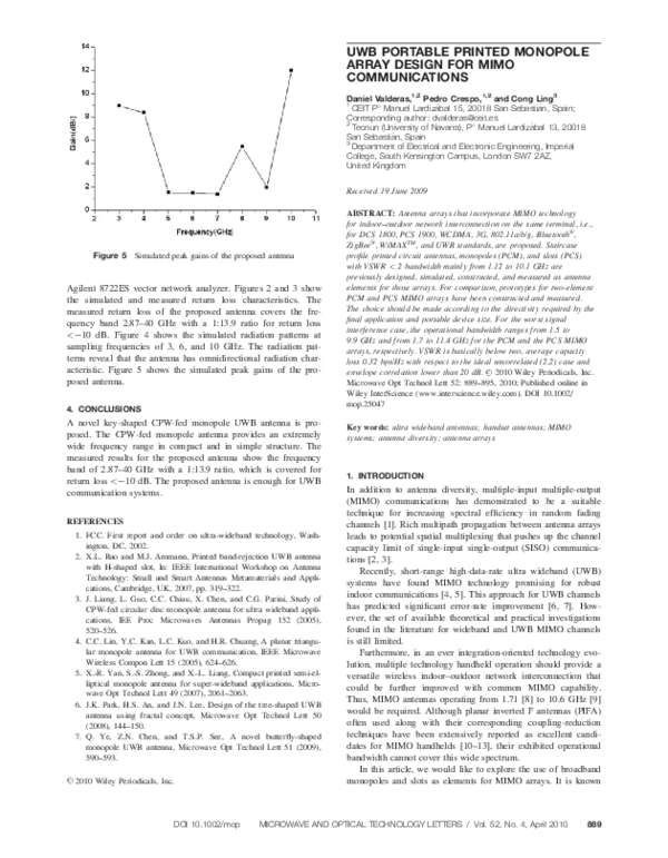 (PDF) UWB portable printed monopole array design for MIMO communications