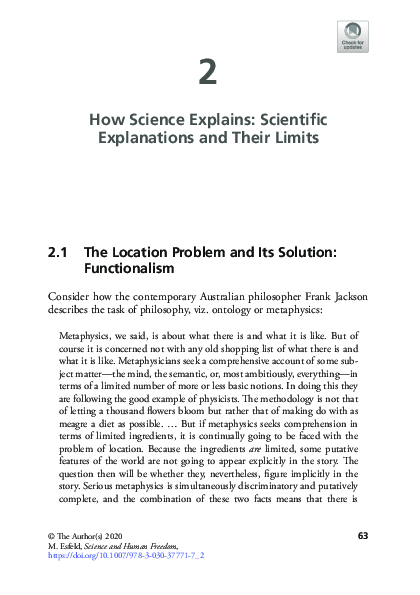 (PDF) How Science Explains: Scientific Explanations and Their Limits