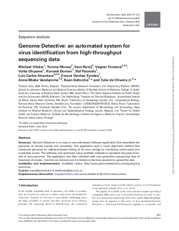 (PDF) Genome Detective: An Automated System for Virus Identification from High-throughput ...