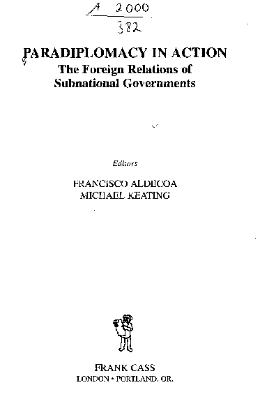(PDF) Paradiplomacy in Action