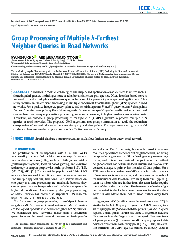 (PDF) Group Processing of Multiple k-Farthest Neighbor Queries in Road Networks