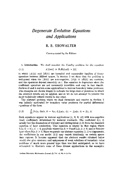 (PDF) Degenerate evolution equations and applications (PDF) Degenerate evolution equations and applications