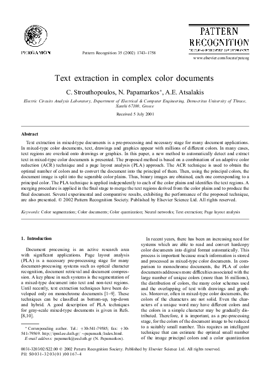 Pdf Text Extraction In Complex Color Documents