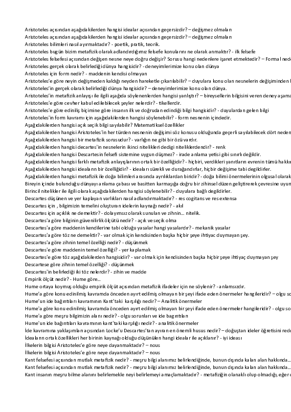 (XLS) Felsefe vize soruları