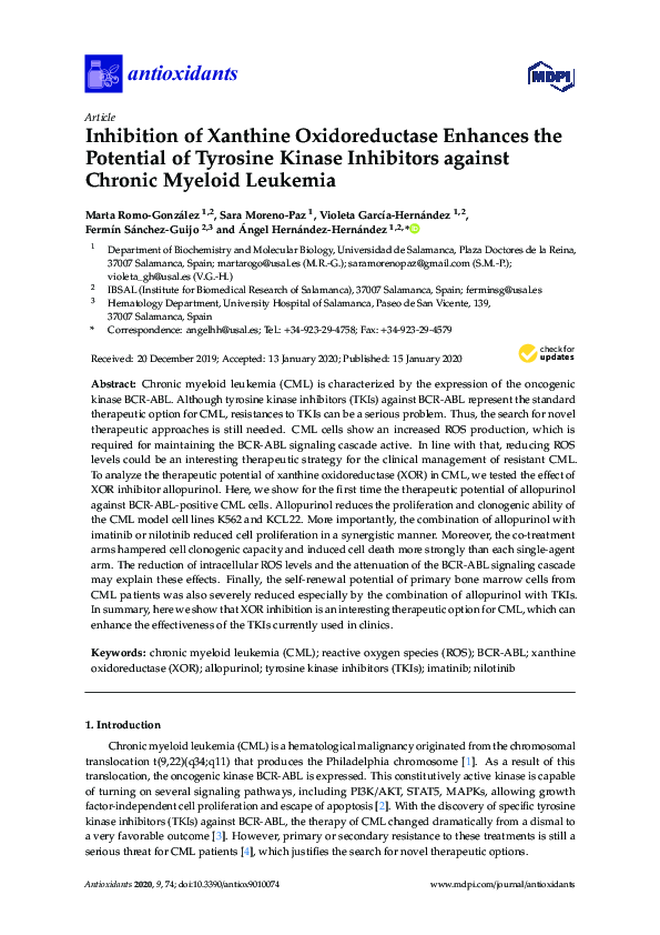 (PDF) Inhibition of Xanthine Oxidoreductase Enhances the Potential of ...
