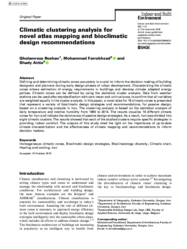 (PDF) Climatic clustering analysis for novel atlas mapping and ...
